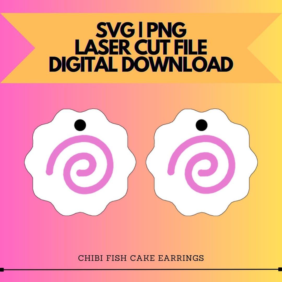 Chibi Fish Cake SVG & PNG | Digital File Only! for Laser Cutting and ...