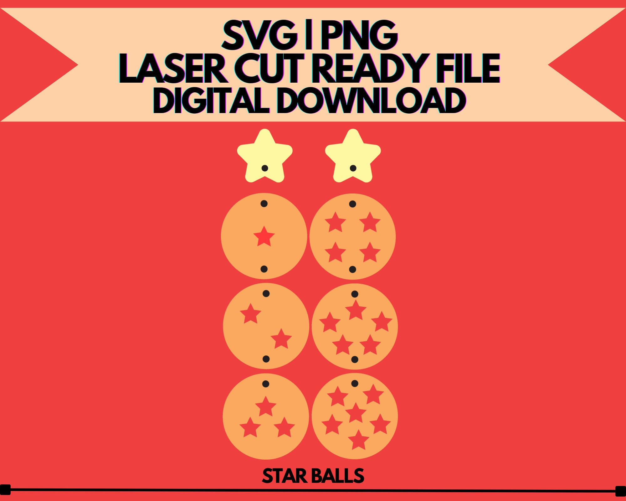 Star Balls SVG & PNG | Digital File Only! for Laser Cutting and More - Etsy