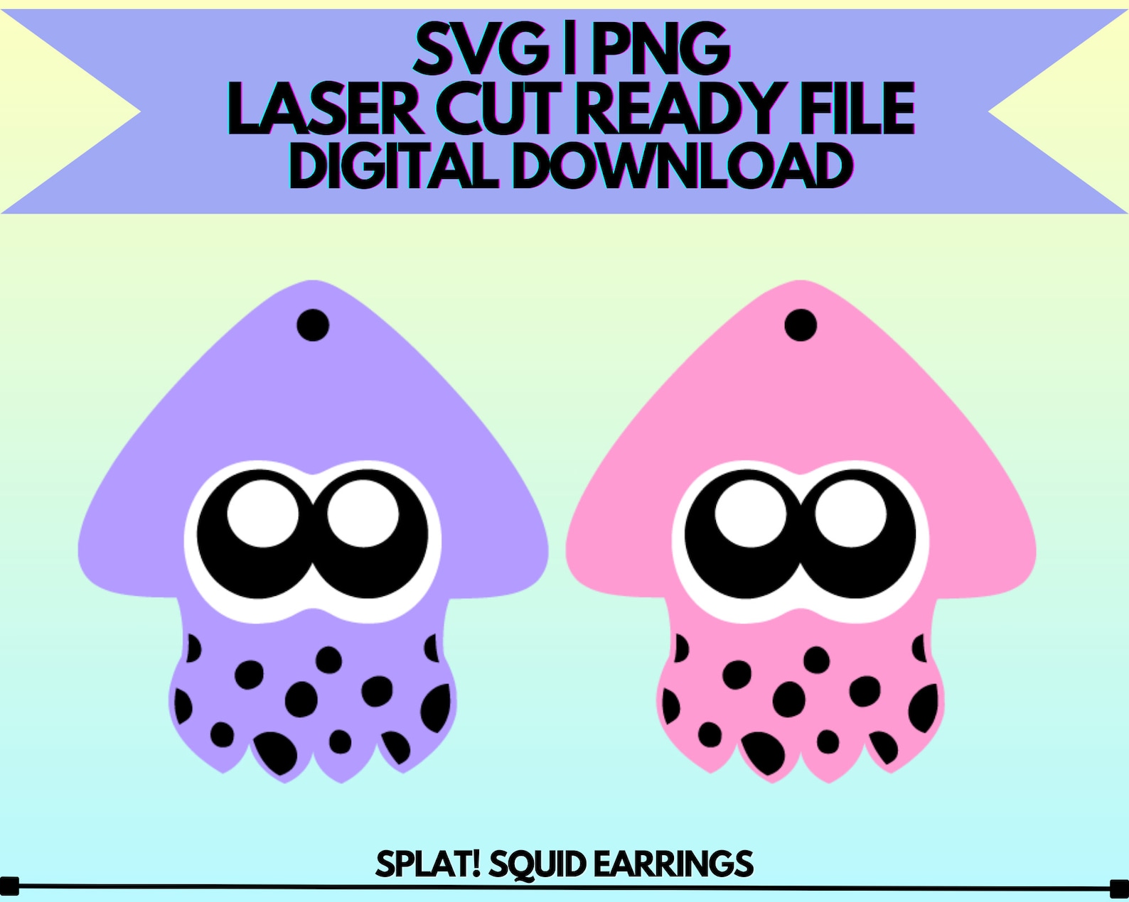 Splat! Squid SVG & PNG | Digital File Only! for Laser Cutting and More ...