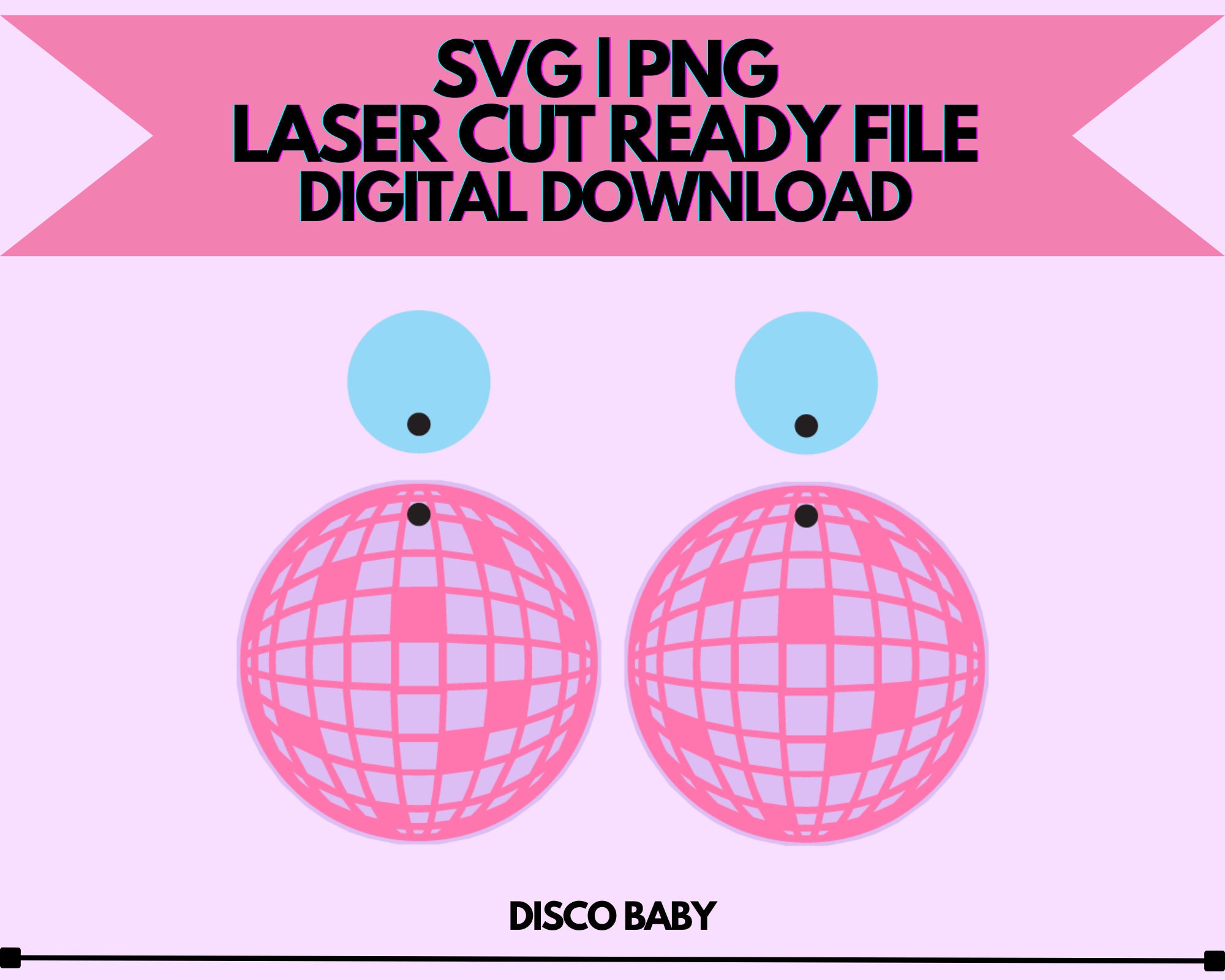 Disco Baby! SVG & PNG | Digital File Only! for Laser Cutting and More ...