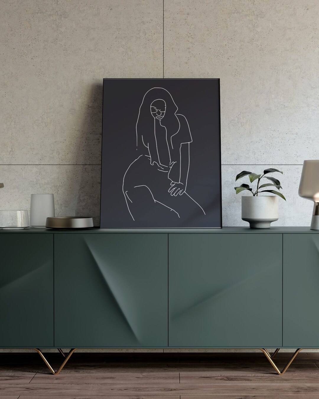 Female Body Line Art, Abstract Woman, Feminine Art, Printable Art ...