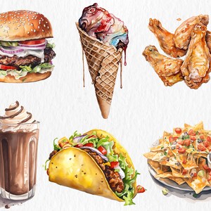 Fast Food Clipart Bundle, Fries Clipart, Burger Png, Ice Cream Clipart ...