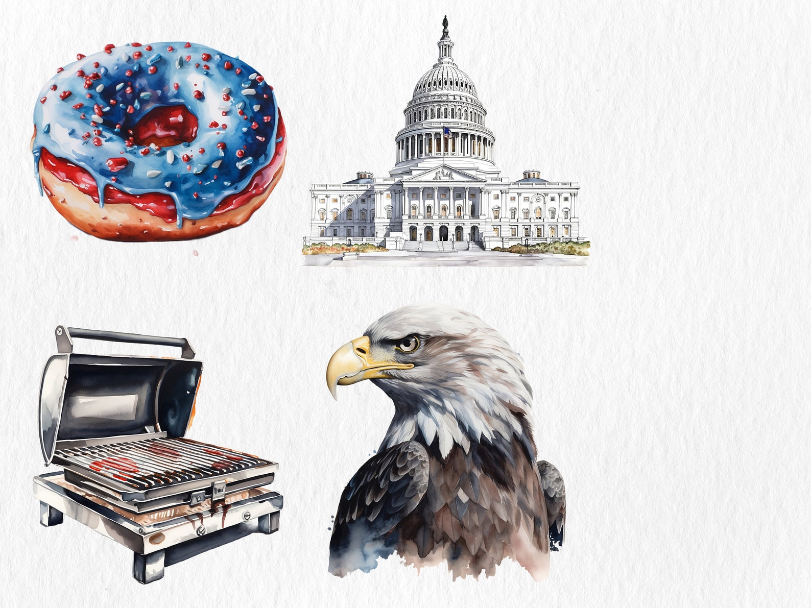 United States Clipart, USA Clipart Bundle, Commercial Use Clipart ...