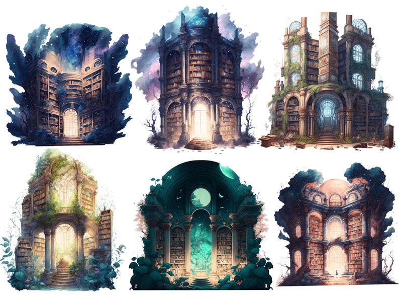 Library Clipart, Books Clip Art, Booklover Png, Book Png, Magical ...