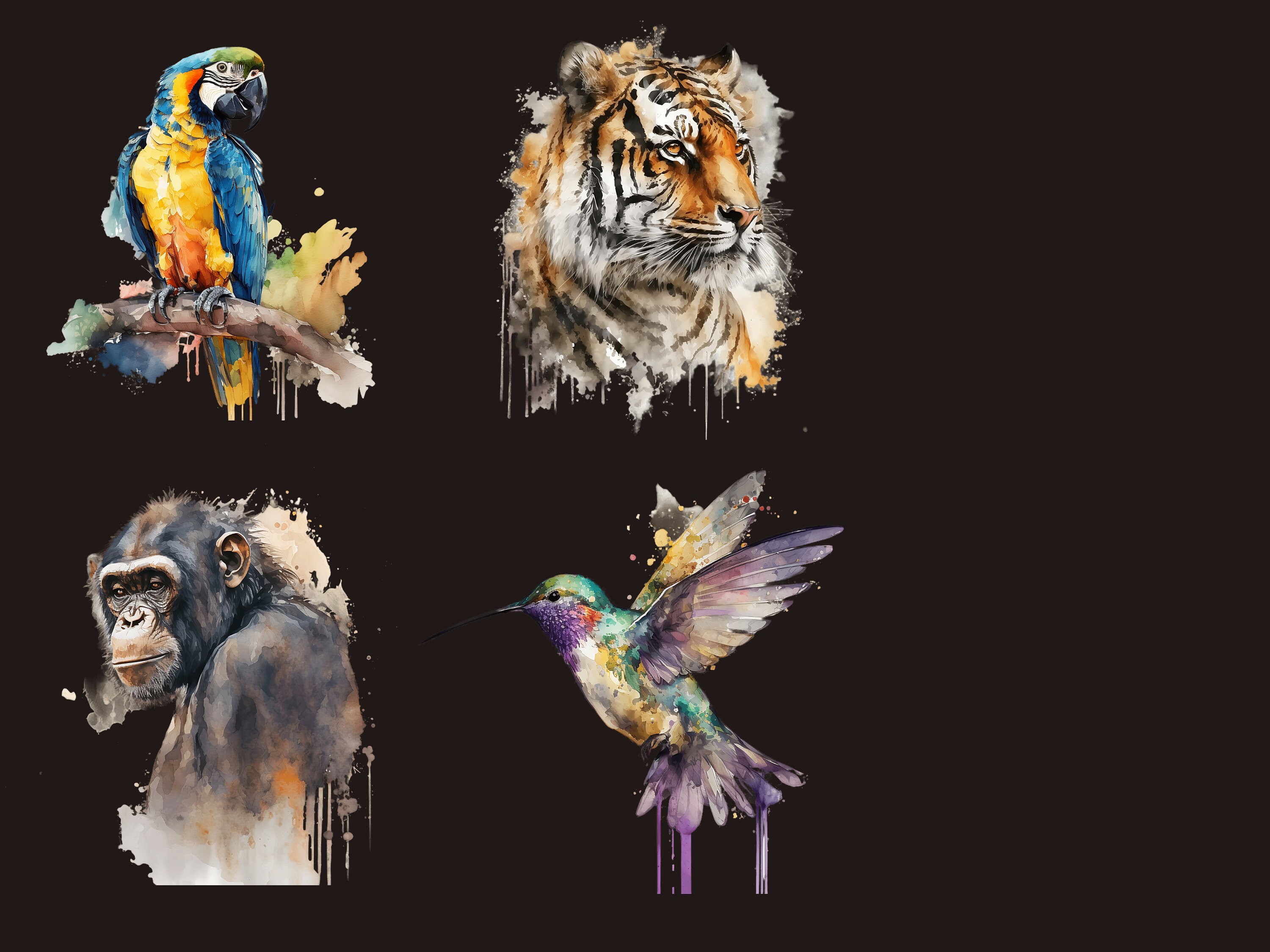 Jungle Wildlife Clipart, Jungle Animals Clipart Set, Commercial Use ...
