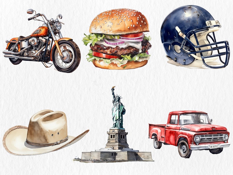 United States Clipart, USA Clipart Bundle, Commercial Use Clipart ...