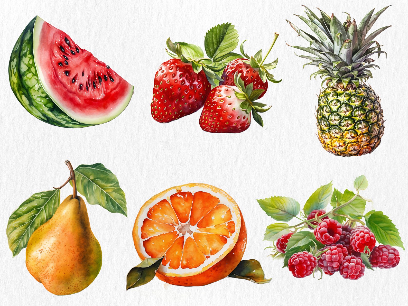 Fruits Clipart Png, Strawberry Clipart, Fruit Clipart Bundle, Unlimited ...