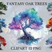 Fantasy Tree Clipart, Watercolor Trees Png, Magic Tree Art, Commercial ...