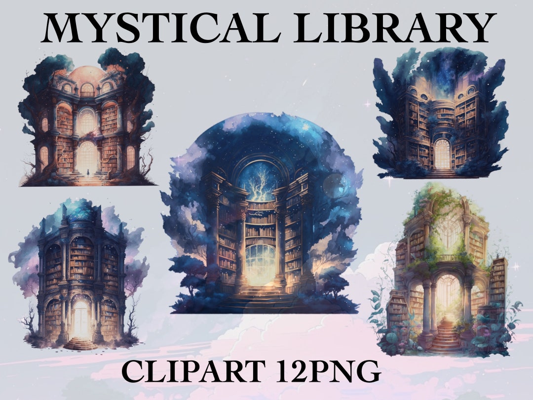 Library Clipart, Books Clip Art, Booklover Png, Book Png, Magical ...