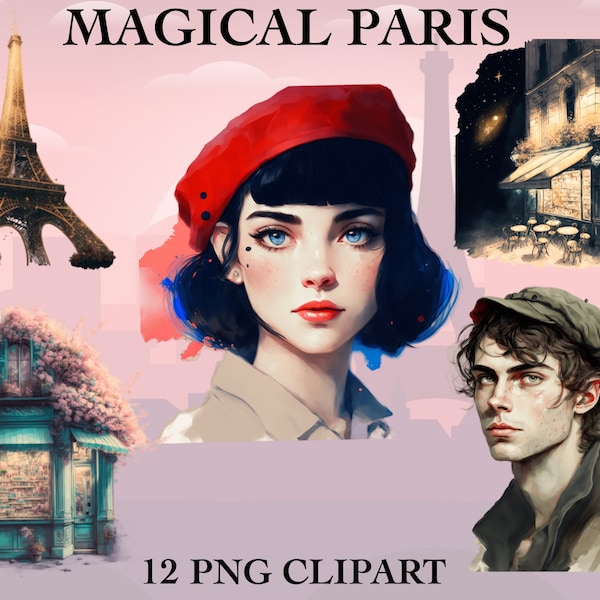 Paris Clip Art Set - Etsy