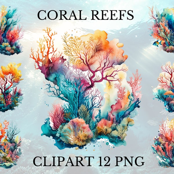 Coral Clipart - Etsy