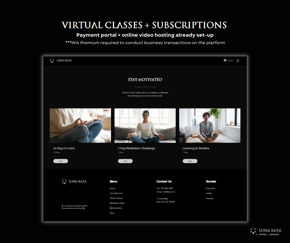 Luna Raya - A Spiritual Wix Website Template, Coaching Wix Website ...