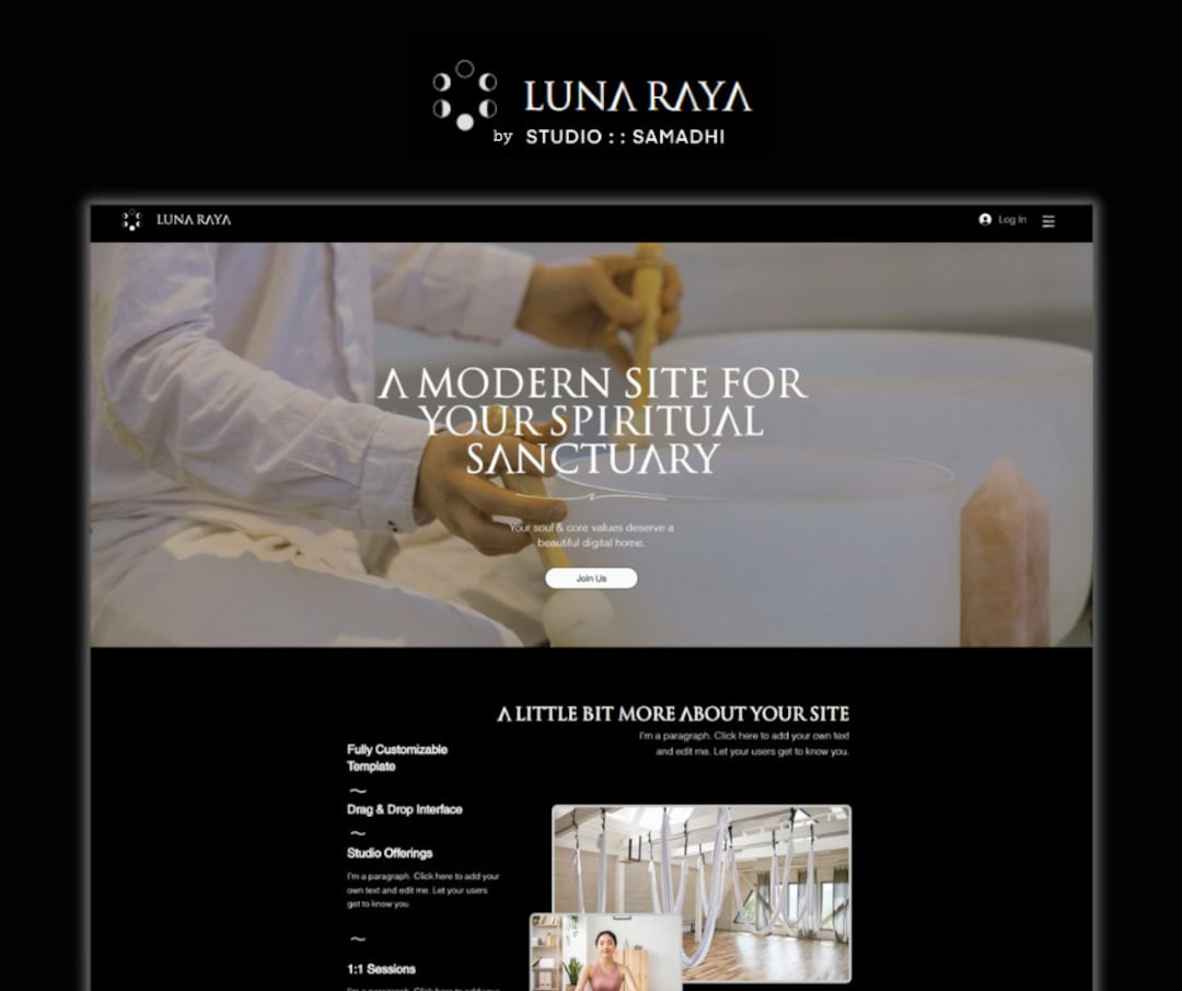 Luna Raya - A Spiritual Wix Website Template, Coaching Wix Website Theme, Yoga Meditation ...