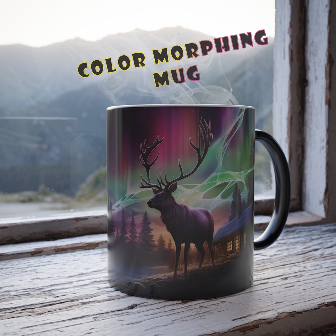 Northern Lights Mug, Aurora Borealis, Heat Sensitive, Magic Mug, Color ...