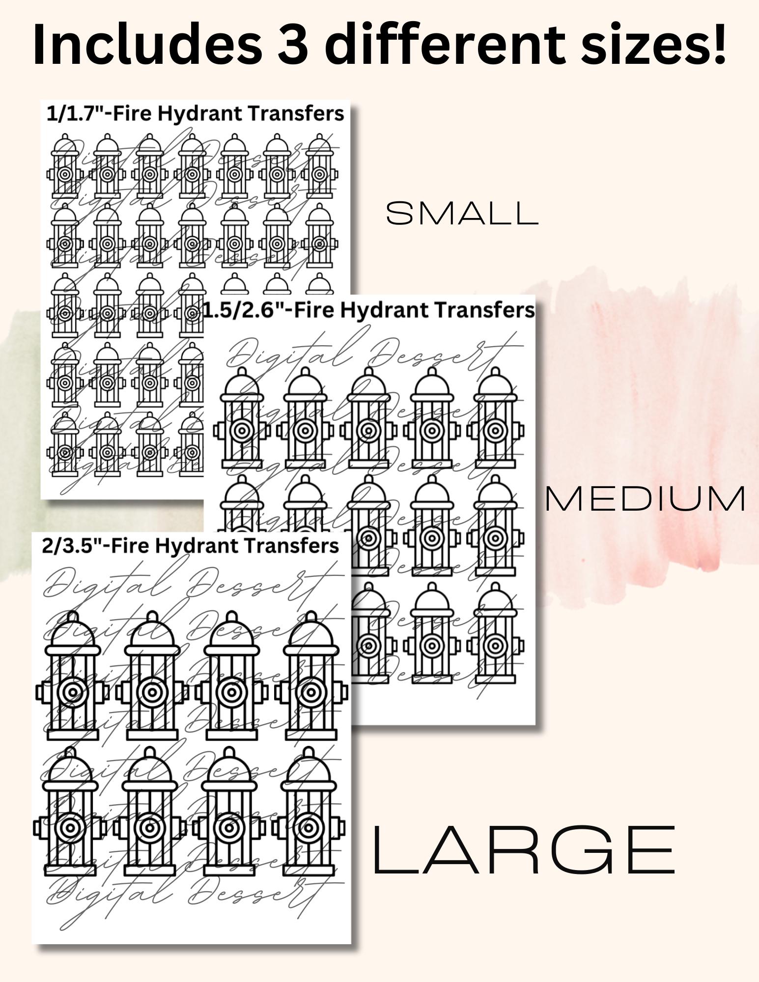 Fire Hydrant Transfer Sheet Digital Download - Etsy