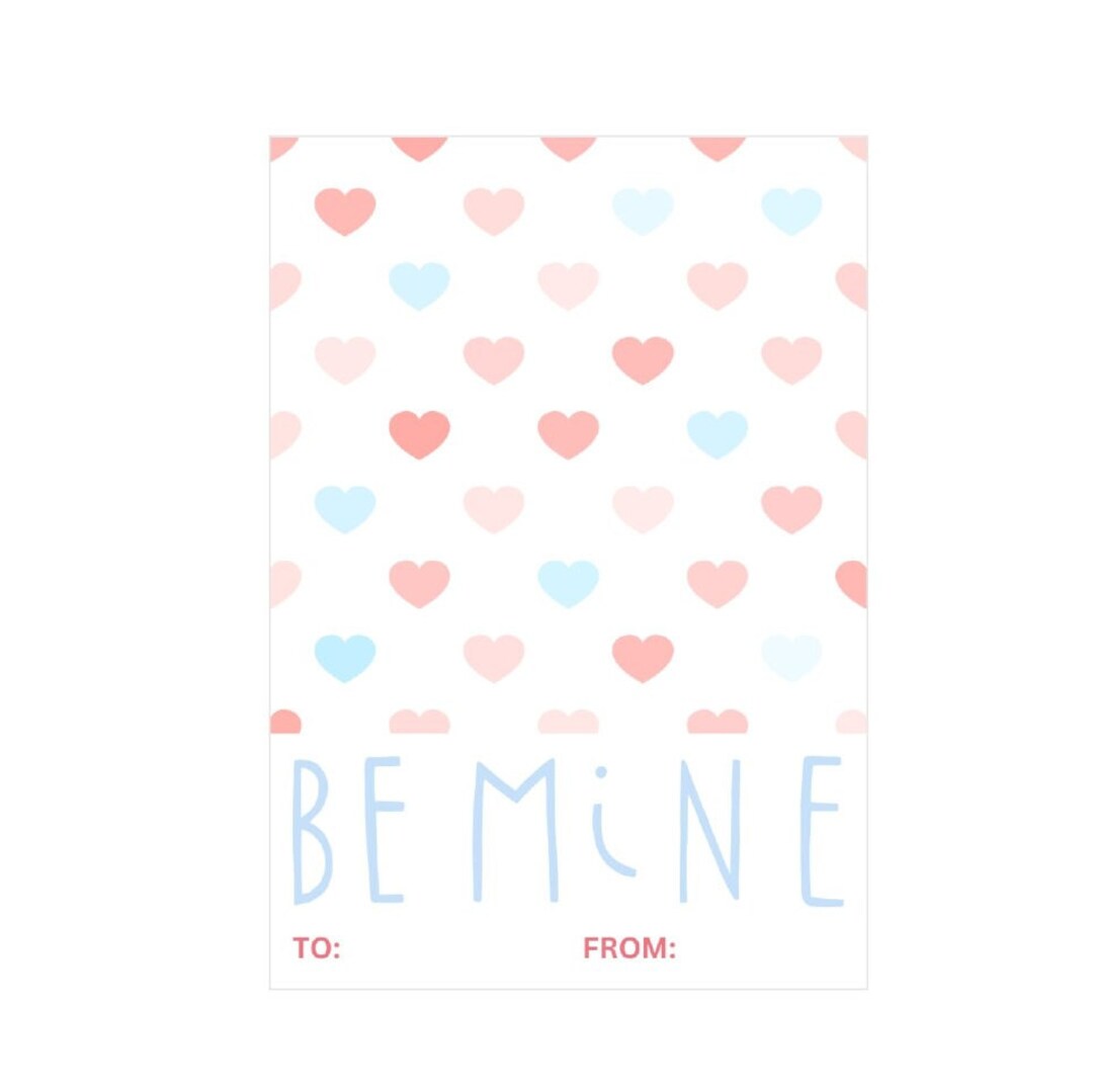 Be Mine-printable Cookie Card-3.5x5 & 5x7inches - Etsy