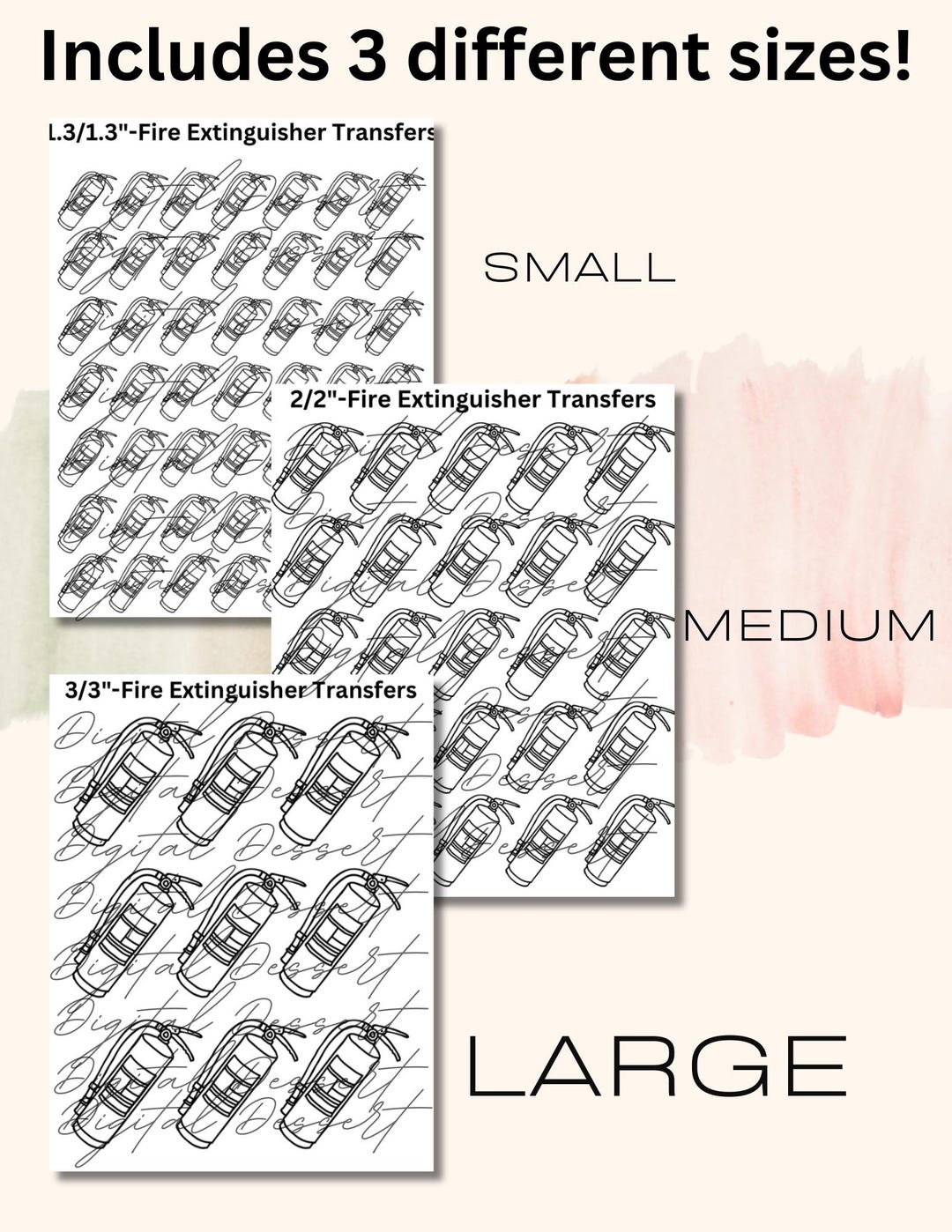 Fire Extinguisher Transfer Sheet Digital Download - Etsy
