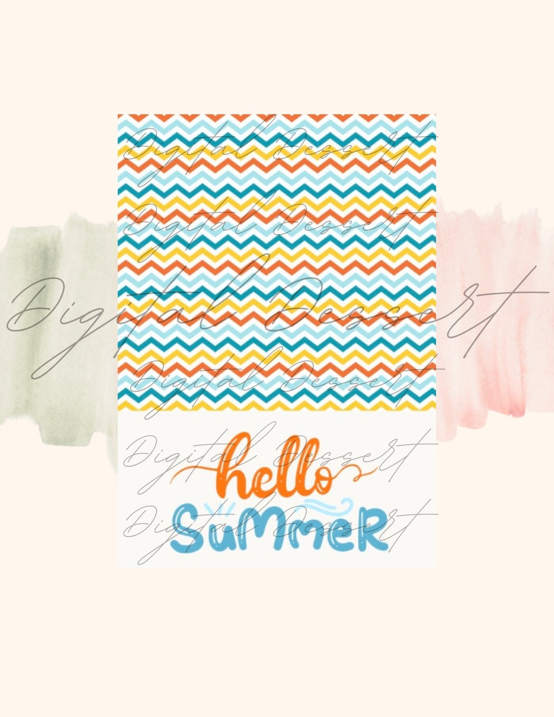 Hello Summer- Cookie Card - Etsy