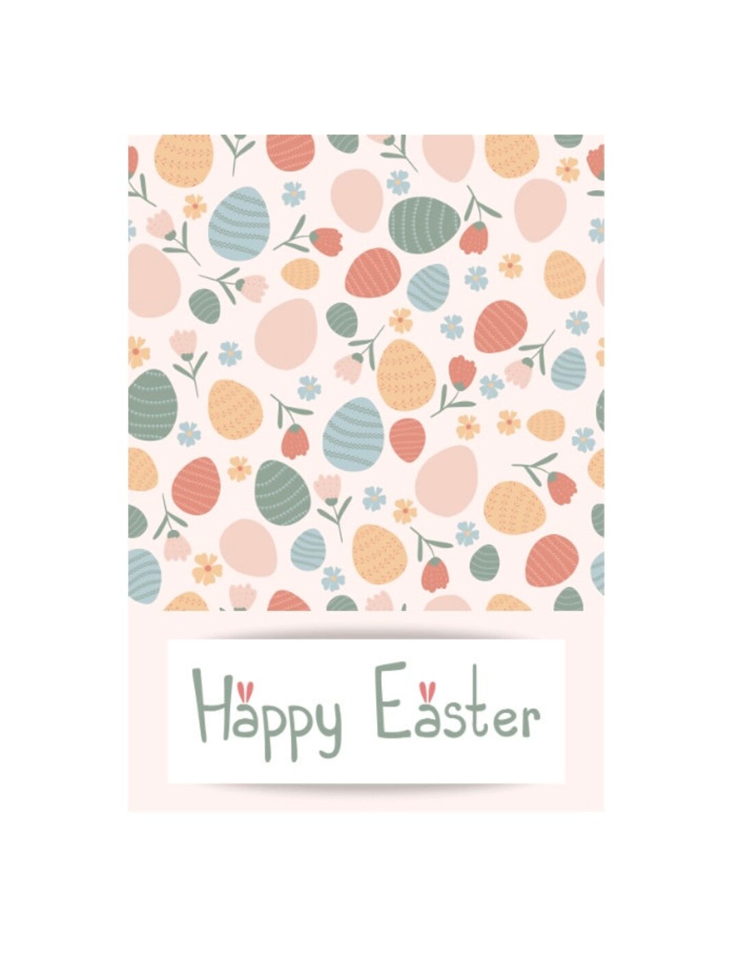 Easter-printable Cookie Card-3.5x5 Inches & 5x7 Inches - Etsy