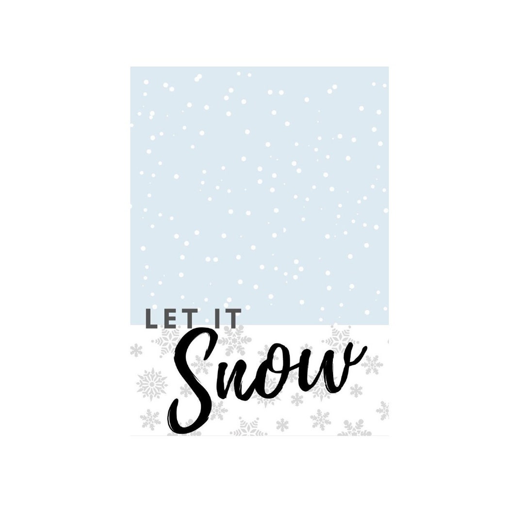 Let It Snow-printable 3.5x5 Cookie Card - Etsy