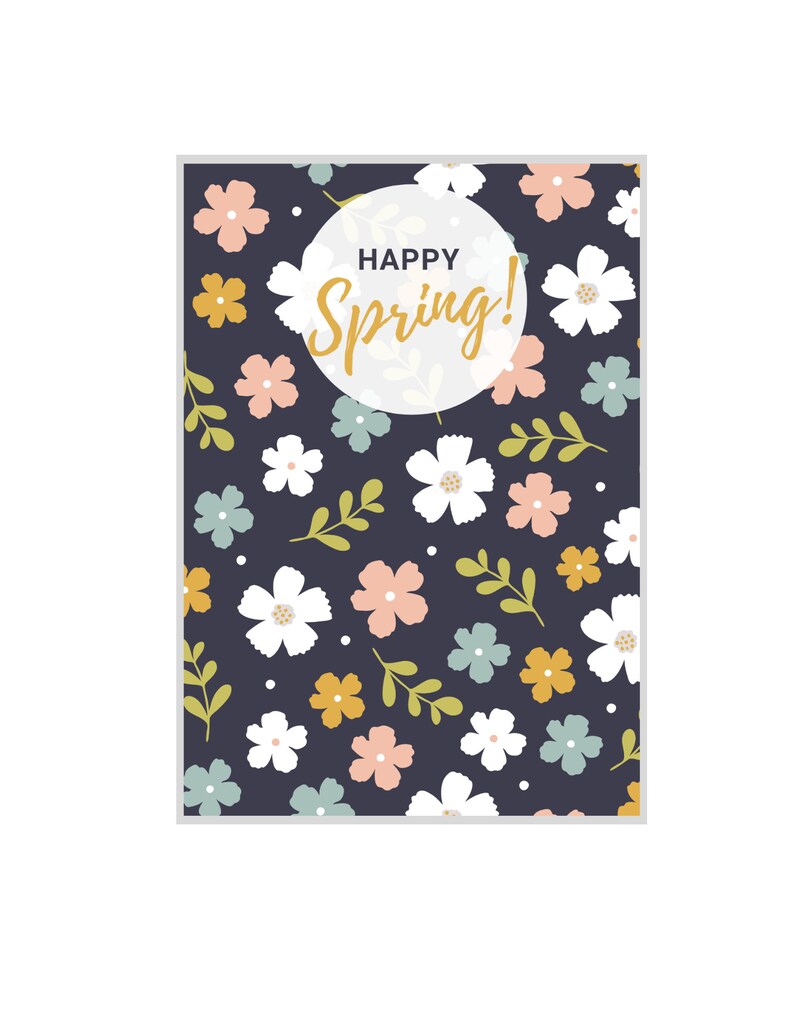 Happy Spring-printable Cookie Card-3.5x5 Inches & 5x7 Inches - Etsy