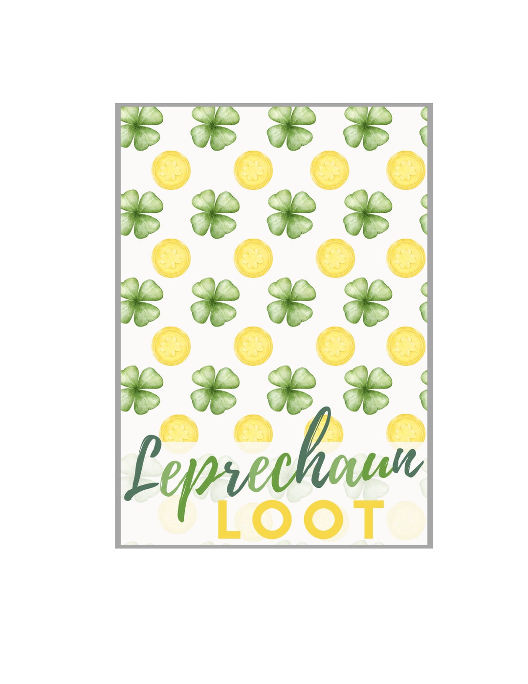 Leprechaun Loot-printable Cookie Card-3.5x5 Inches & 5x7 Inches - Etsy