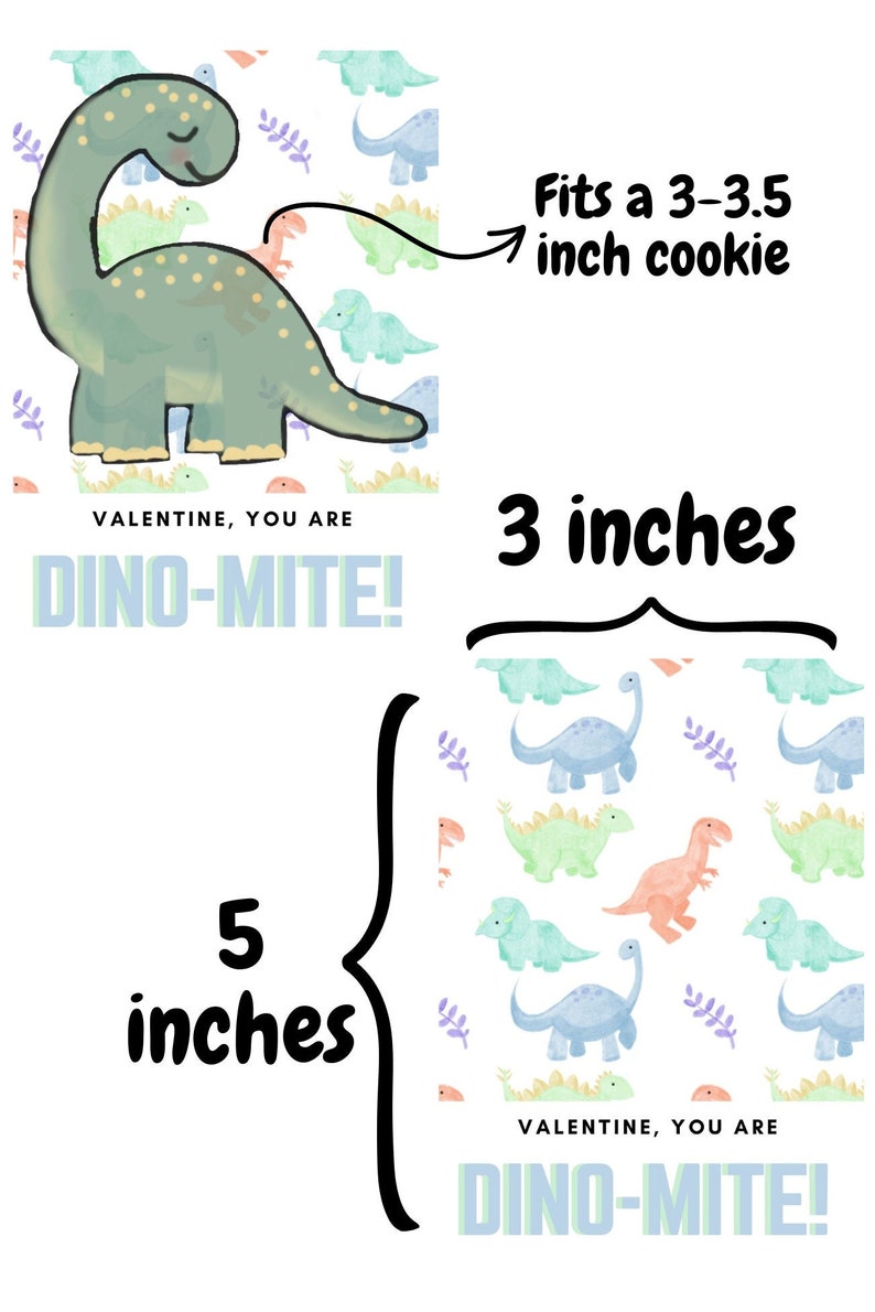 You Are Dino-mite-printable Cookie Card-3.5x5 Inches - Etsy
