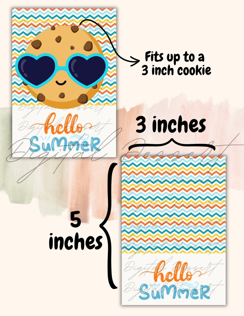 Hello Summer- Cookie Card - Etsy