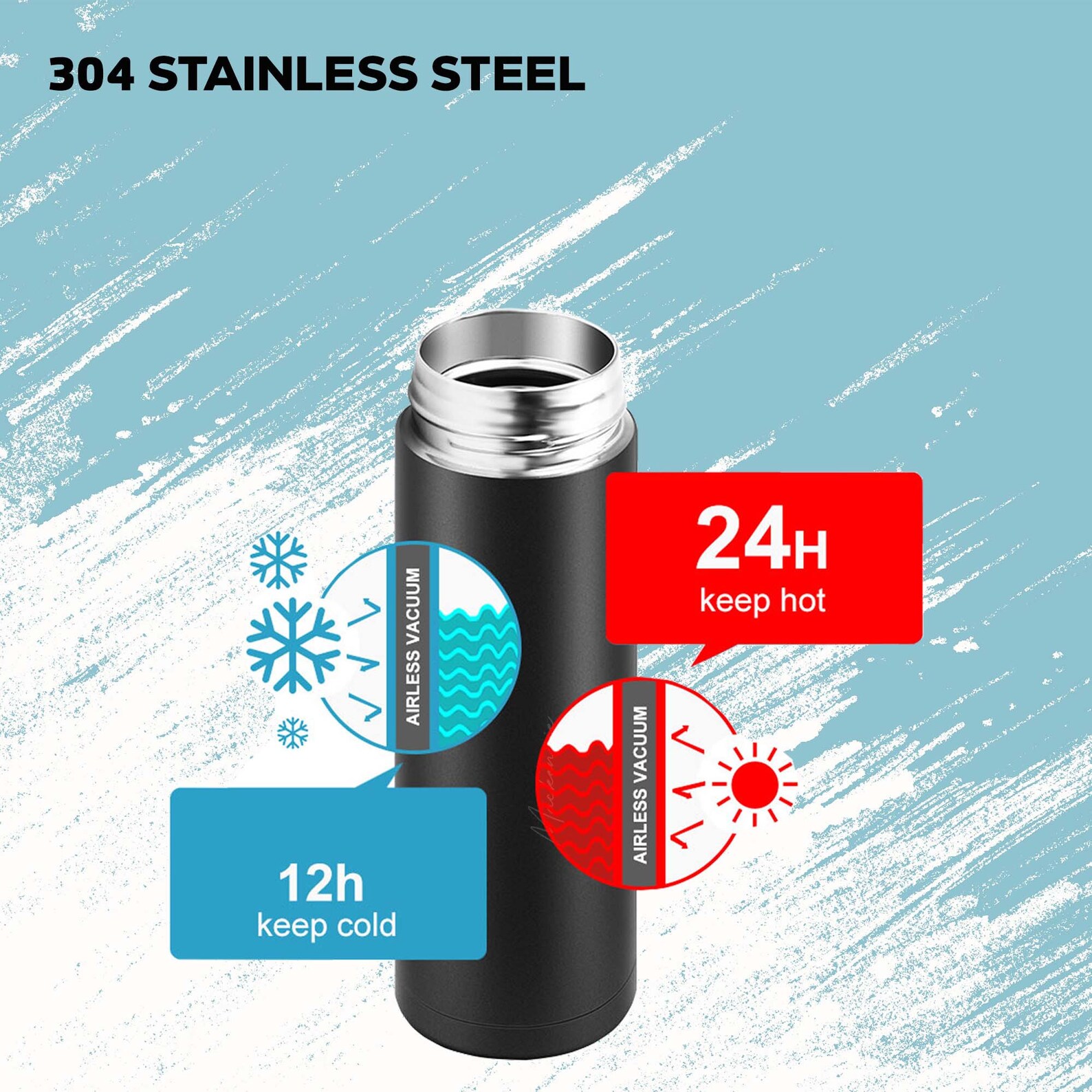 16oz Custom Engraved Thermos, Personalized Gift, Promotional Bottle ...