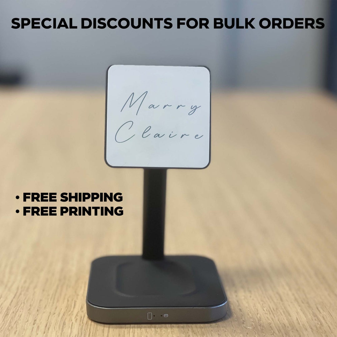 Customized Wireless Desktop Charger, Company Logo Engraved Charger ...