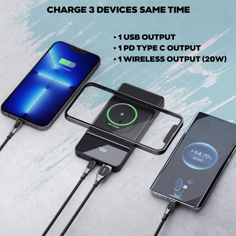 Personalized iPhone & Samsung Power Bank, Company Logo Name Engraved ...