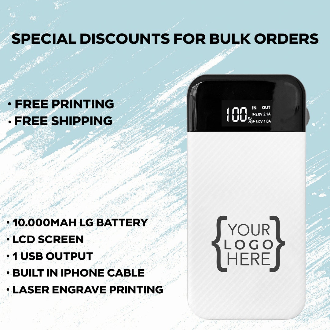 Customized 10000 Mah Smart Charger Power Bank, Fast Phone Charger, LCD ...