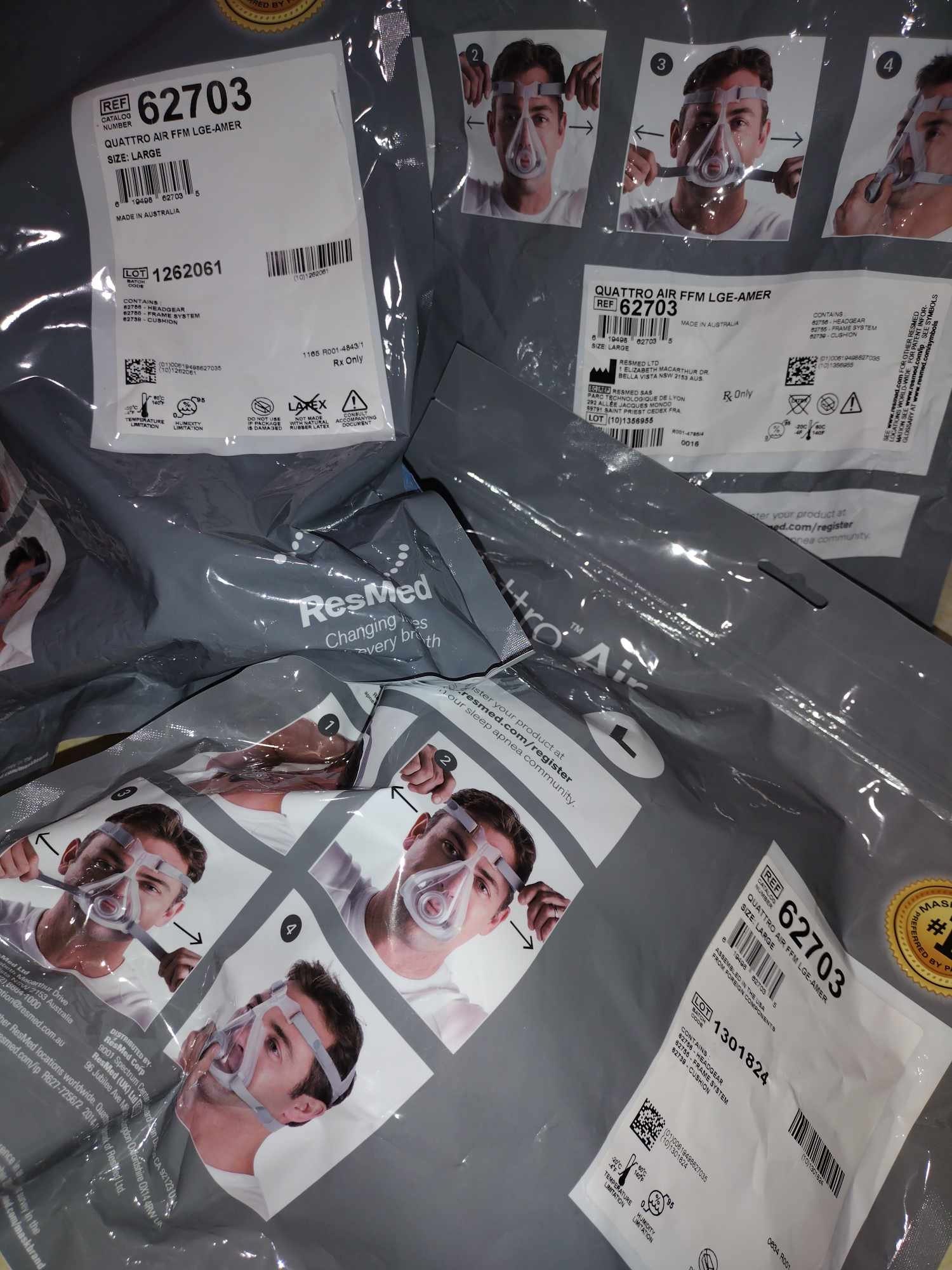 Resmed 62703 Quattro Air Large Full Face Mask With Headgear 62703 - Etsy