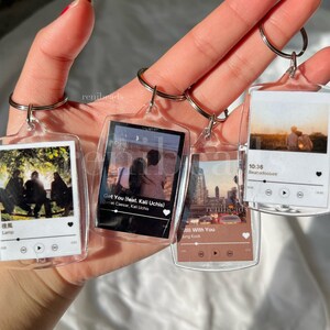 Personalized Music Photo Keychain / Custom Music Photo Keyring ...