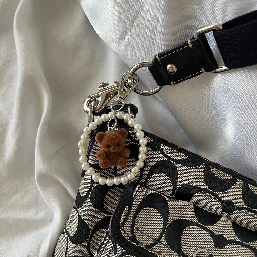 Coquette Bear Keychain Charm Beaded Keychain Aesthetic Bag Keychain ...