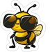 Cool Bee Sticker Bee Kind Sticker Cute Bee Cute Sticker Gift for Bee ...
