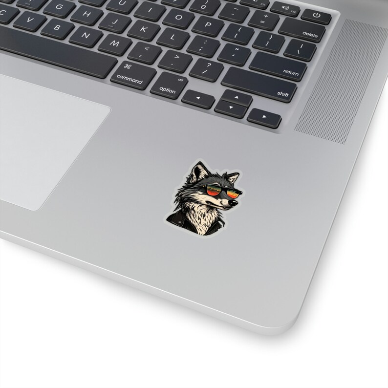 Cool Wolf Sticker Wild Animal Sticker Funny Sticker Wolf Dog Sticker ...