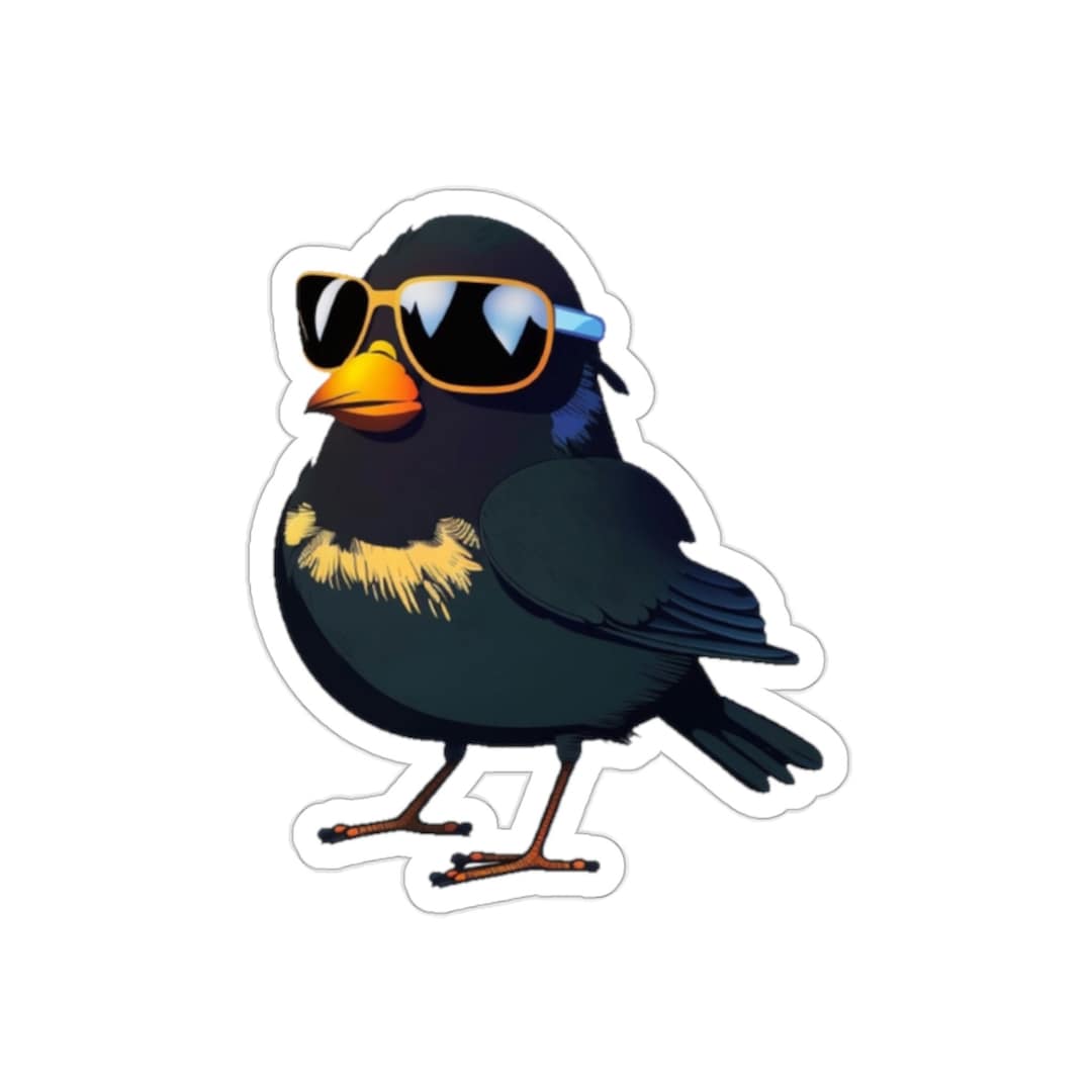 Cool Bird Sticker Cool Birdie Sticker the Bird is the Word Sticker ...