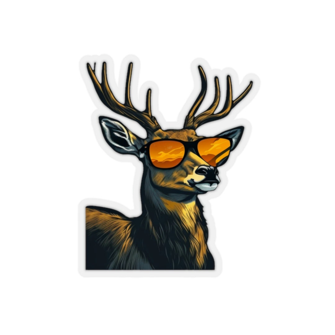 Cool Deer Sticker Deer Hunter Buck Stickers Cool Animal Stickers Nature ...