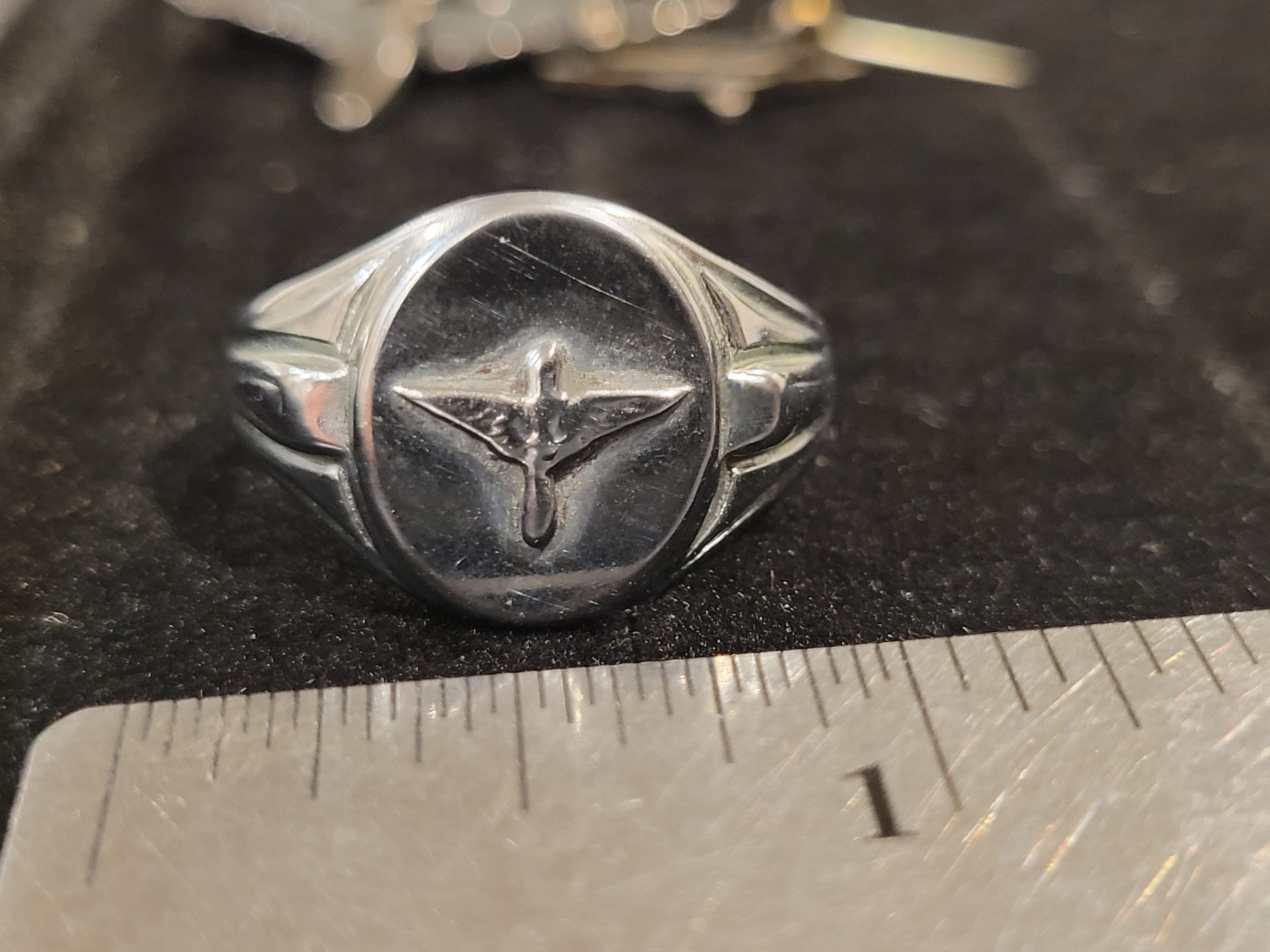 WWII Prop and Wings 2 Sterling Silver Pins and a Silver Tone Ring - Etsy