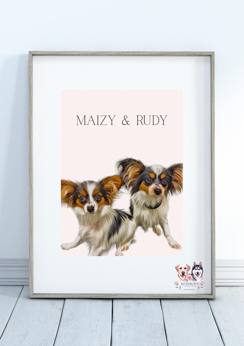 Custom Digital Dog Portraits, Pet Memorial Art Gifts, Dog Painting ...