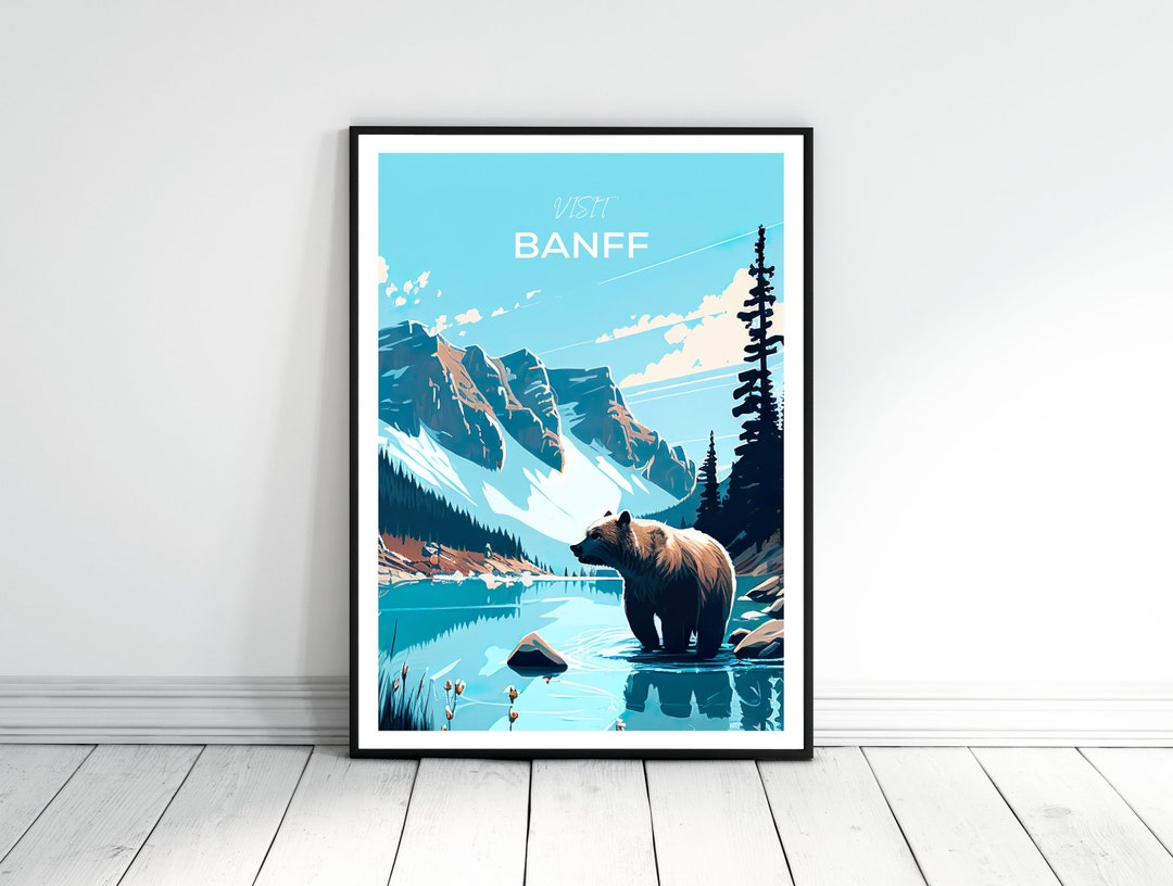 Banff Traditional Travel Print, Banff Print Travel Poster, Travel Print ...