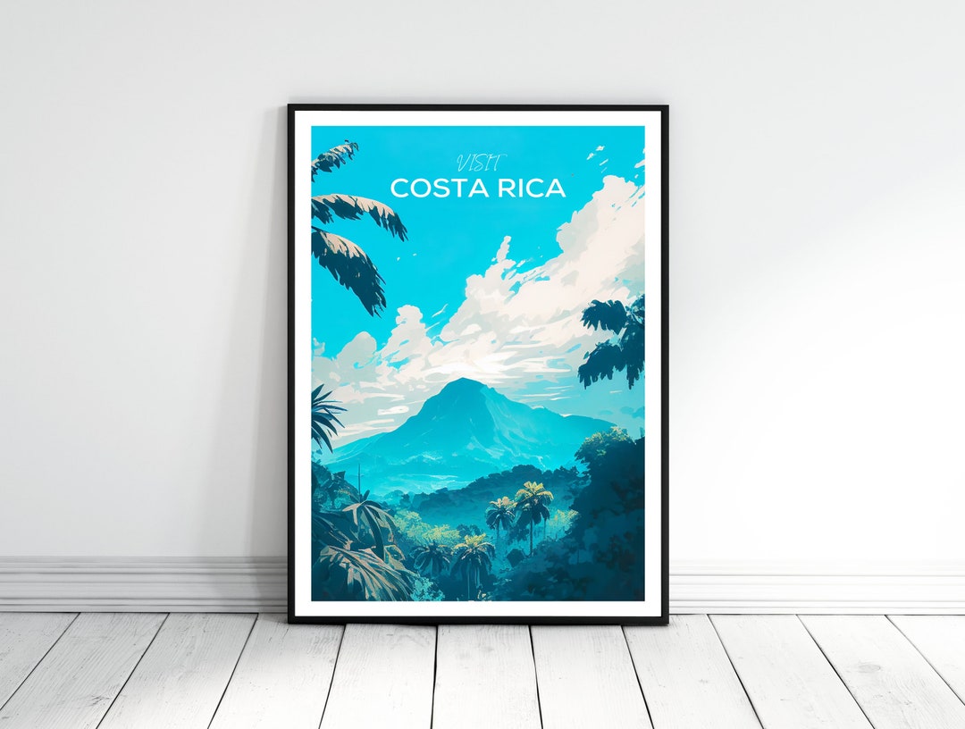 Costa Rica Traditional Travel Print, Costa Rica Artwork, San José ...