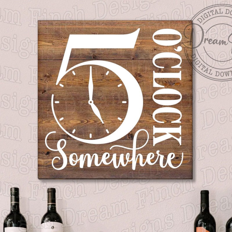 5 Oclock Somewhere Sign - Etsy