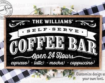 Coffee Bar Sign DXF SVG Digital Download CNC Plasma Waterjet Laser - Etsy
