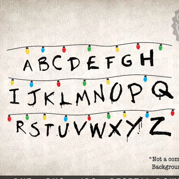 Strangers Things Alphabet Wall Etsy