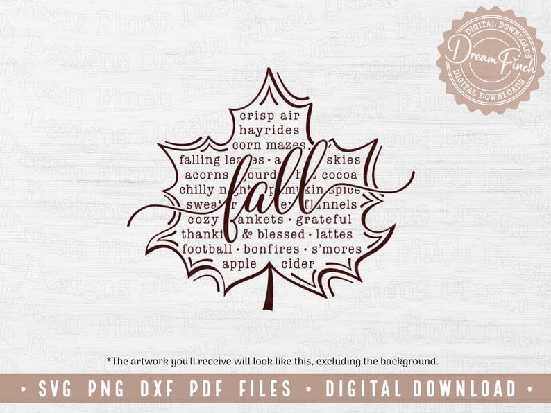 Fall Words PNG SVG DXF Pdf for Fall T-shirt • Fall List • Fall Words on ...