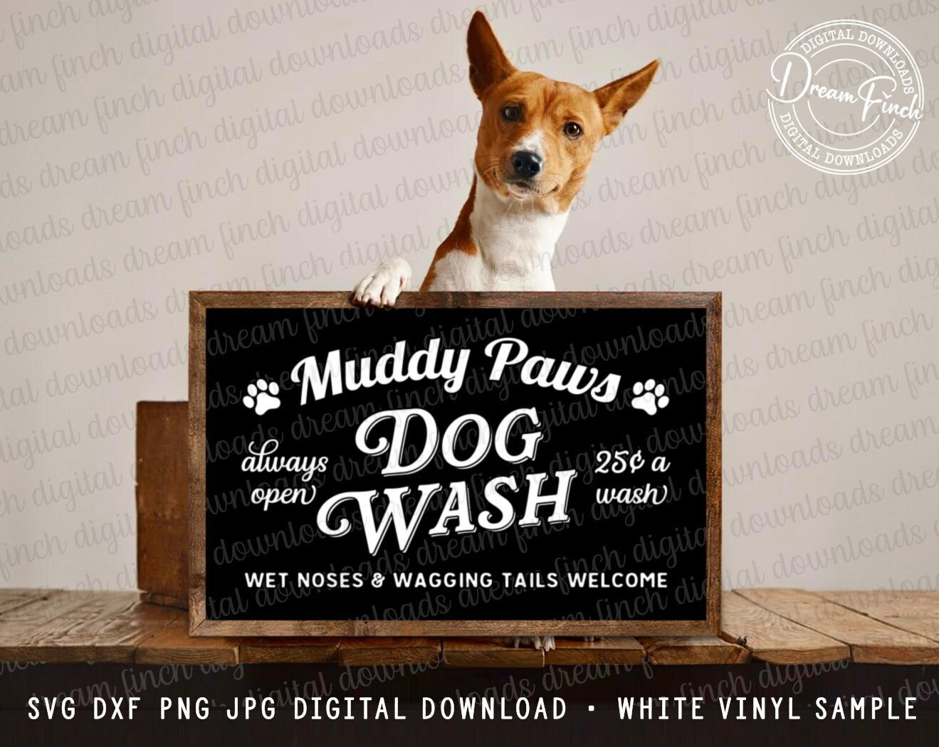 Dog Wash Sign SVG DXF PNG Jpg Cut Files for Muddy Paws Dog - Etsy Canada