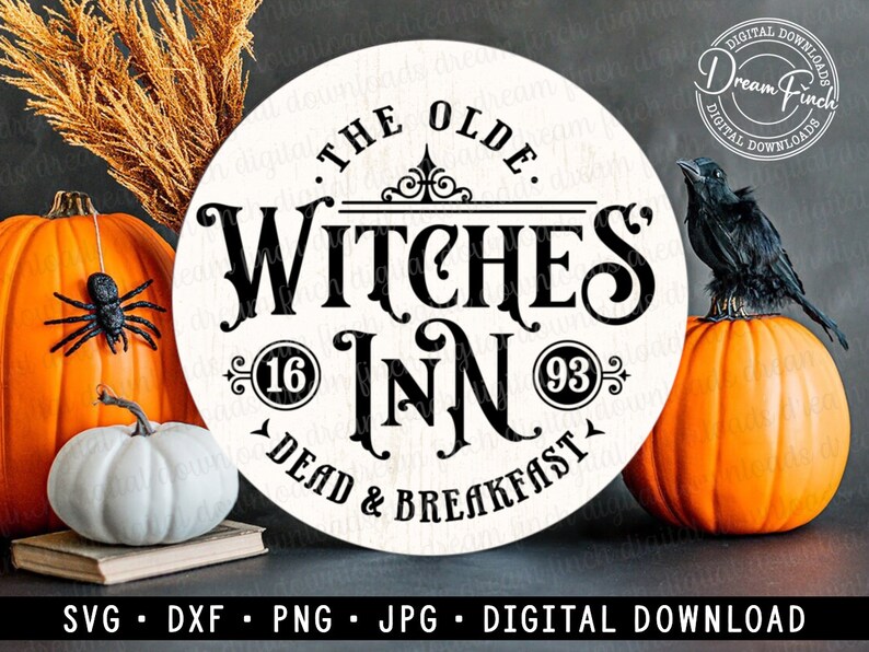 Witches' Inn SVG DXF JPG Png Dead & Breakfast Doorhanger - Etsy