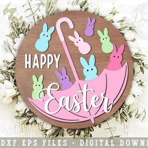 Easter Door Hanger SVG DXF EPS Cut Files Happy Easter Svg Easter ...